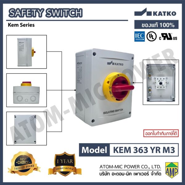 KATKO - POLYCARBONATE ENCLOSED SAFETY SWITCHES/ISOLATORS - KEM363 YR M2 ...